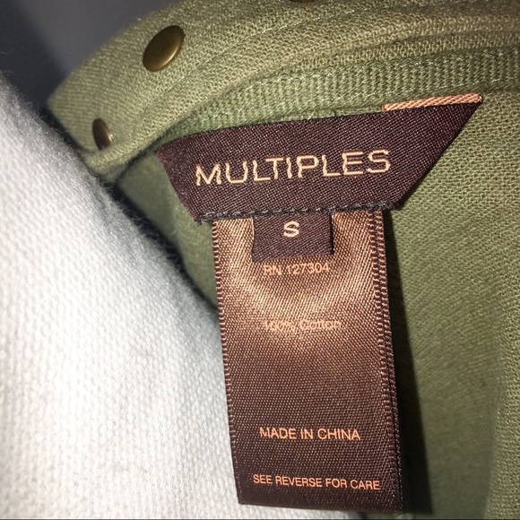 Multiples | Jackets & Coats | Multiples Sage Green Zip Cotton Jacket ...